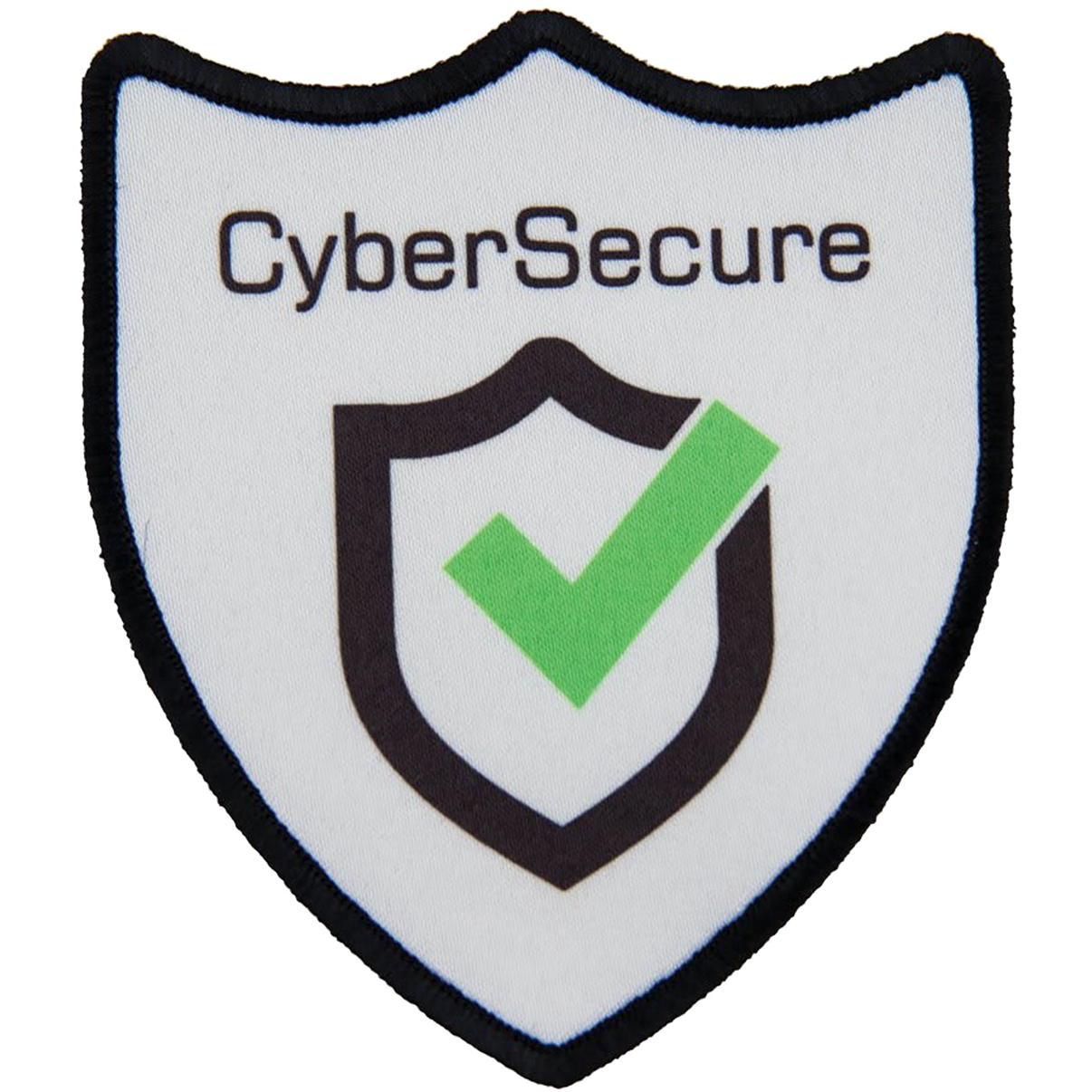 3" x 3 1/2" 3-Point Shield Sublimatable Patch with Adhesive & Black Bo