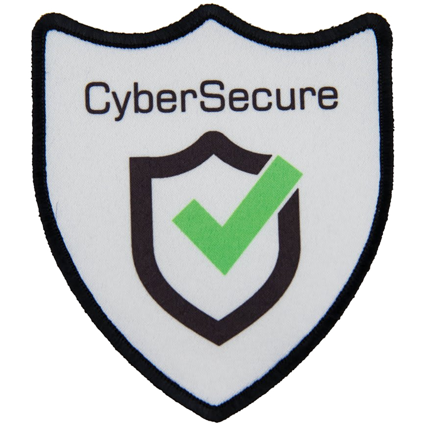 3" x 3 1/2" 3-Point Shield Sublimatable Patch with Adhesive & Black Bo ...